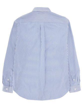 Balmain Logo Cotton Shirt - Blue