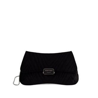 Emporio Armani Pochette matelass&eacute;e &agrave; logo - Femme - Sacs - Noir - Taille: ONE Size