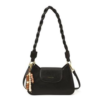 Generic Sac à bandoulière en cuir synthétique pour femme avec pendentif pour le travail, le shopping, les voyages au quotidien, Noir, 350.00*220.00*80.00 mm