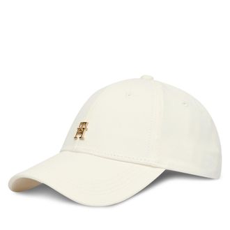 Tommy Hilfiger Cap Tommy Hilfiger Th Elevated Chic Cap AW0AW17631 Wei&szlig;