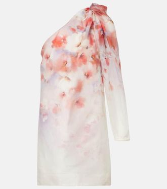 Zimmermann Robe Scarlet en lin et soie à fleurs