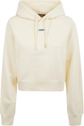 Jacquemus Femme, Sweatshirts et sweats &agrave; capuche, Beige, Taille: 36 FR Le Sweat &agrave; capuche Gros Grain