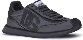 Dolce & Gabbana Leather with Suede Inserts Sneakers - Gray