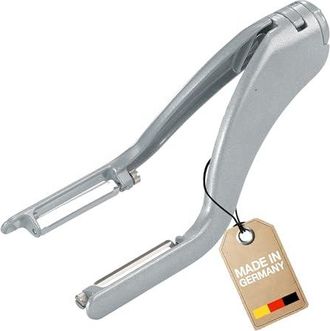 Westmark Double Éplucheur de légumes, éplucheur dAsperges, Lames en Acier inoxydable, Peel-Star, Aluminium, Revêtement de Sécurité Alimentaire, 60502260