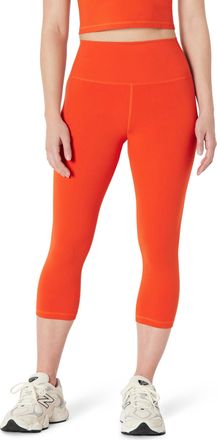 Amazon Essentials Damen Active FormFlex Butterweiche Yoga-Workout-Leggings, hohe Taille, volle Schrittl&auml;nge von 70 cm, Hellrot, S