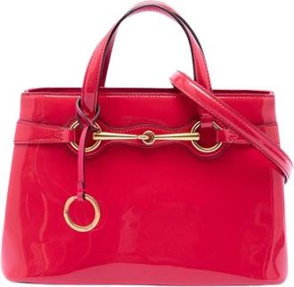 Gucci Sac bandouli&egrave;re en cuir verni Pre-owned - Femme - Pre-owned - Rouge - Taille: ONE Size