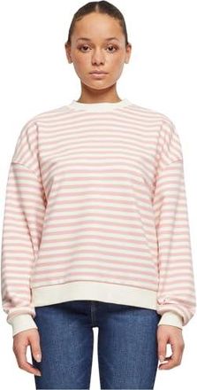 Urban Classics Col Ras du Cou ray&eacute; surdimensionn&eacute; pour Femme Maillot de surv&ecirc;tement, Rose Citron/Sable Blanc