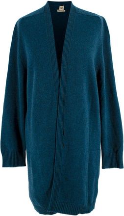 Herm&egrave;s Teal Cashmere Longline Cardigan Size M