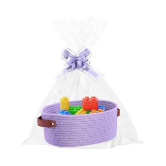 Generic Rope Korb | Aufbewahrungsk&ouml;rbe Aus Baumwollseil Geflochten - Aufbewahrungsbox Deko Wohnaccessoires F&uuml;r K&uuml;che Bad - Weihnachten Geburtstag Party