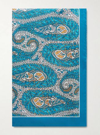 Etro Turandot Silk-twill Scarf - Blue