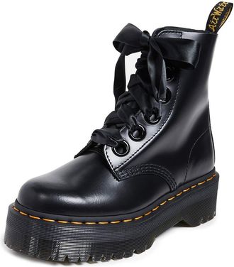 Dr. Martens Damen Dr. Martens Molly 24861001 bovver boots winter boots, Black Buttero, 36 EU