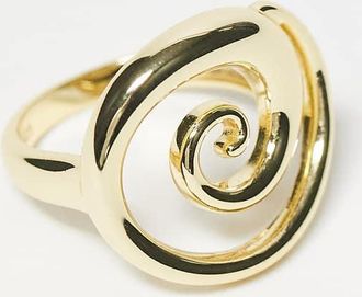 Seol + Gold Bague spirale en or vermeil 18 carats-Dor&eacute;