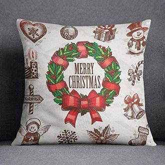 Questo Casa Dekorativ Kissenhülle, Kissenbezug, Zierkissenbezug, Wohnkultur, Für Sofa, Kaffeestube, Größe: 45x45 cm - Entworfen und hergestellt in der Türkiye