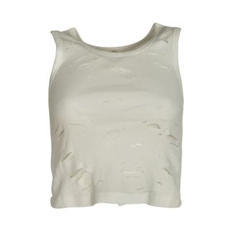 R13 &Auml;rmelloses Top - - Tops - Damen - Wei&szlig; - M