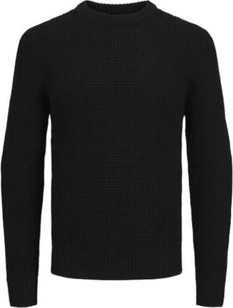 Jack & Jones Plus Size Jjliam Knit Crew Neck Pls Pull en Tricot, Noir, 5XL Homme
