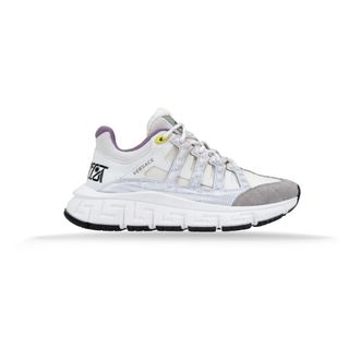 Versace Damen Schn&uuml;rsneaker mit Wildlederabsatz - - Shoes - Damen - Grau - 39 EU
