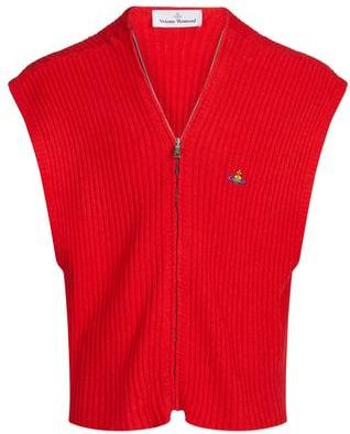 Vivienne Westwood Veste maille zipp&eacute;e sans manches en laine et cachemire