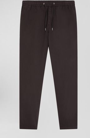 Eden Park Pantalon Taille &Eacute;lastique En Coton Stretch Marron Coupe Modern