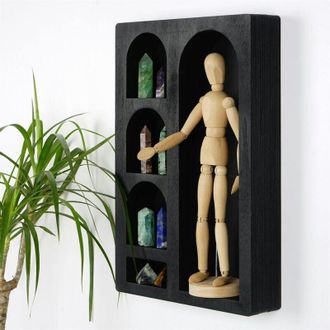 Pier Import Pier Import - Etagère murale noire décorative - 5 niches aviala