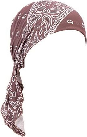 Generic Foulard pour femme Turban Headwear Chemo Beanie Écharpe Headwear pour le cancer, la chimio, la perte de cheveux, 3 - Café, taille unique