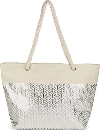 styleBREAKER Strandtasche Strandtasche metallic Infinity W&uuml;rfel