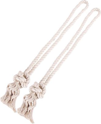 Valiclud 2stücke Vorhang-Raffhalter Aus Baumwolle Vintage Quaste Vorhang Hängeseil Retro-vorhangschnalle Baumwollseil Für Vorhangbänder Ohne Montage Nötig Beig