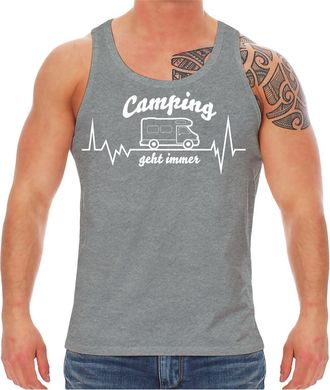 Spass Kostet Herren Trägershirt Achselshirt Wohnmobil Camping geht Immer S - 5XL Camper Urlaub