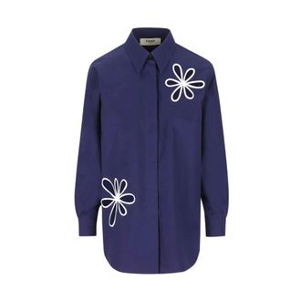 Fendi Damen, Blusen & Hemden, Blau, XSGr&ouml;&szlig;e