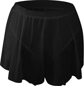 Generic Culotte Anti Bactérienne pour Femme, Mesdames Sexy Culottes Pantalons Jupe Home Wear Mesdames Culottes (Black, XXXXL)