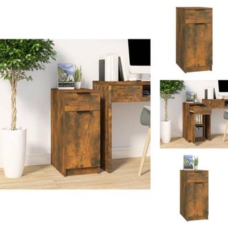 vidaXL Schreibtischschrank R&auml;uchereiche 33,5x50x75 cm Holzwerkstoff - Schreibtischschrank - B&uuml;roorganisation - Regal - Holzwerkstoffm&ouml;bel - Aufbewahrungsbox