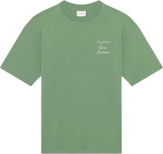Dr&ocirc;le de Monsieur Homme, Tops, Vert, Taille: XL Le T-Shirt Slogan Calligraphy