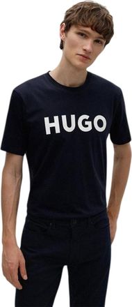 HUGO BOSS Hugo - Dulivio T-Shirt f&uuml;r Herren (Schwarze Iris-Marine/Wei&szlig;)