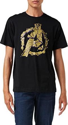 MARVEL FBMTS417- Shirt, Black (Black Blk), (Taille Fabricant: Medium) Mens