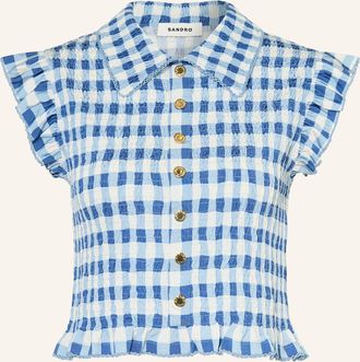 Sandro Sandro Blusenshirt Mit R&uuml;schen blau