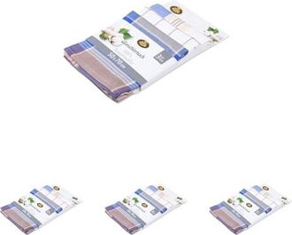 G&ouml;zze Geschirrtuch-Set, 3-teilig, 100% Baumwolle, hohe Materialdichte (260 g/m&sup2;), 50 x 70 cm - Aqua (Packung mit 4)