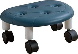 Generic Niedrige Rollsitze, Leichter Rollhocker mit PU-Oberfläche, Bewegliche Kunststoffstruktur für Wohnzimmer, Babyzimmer (Blue)