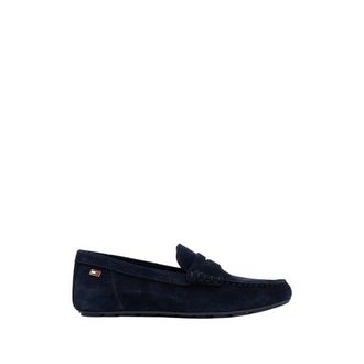 Tommy Hilfiger Mocassins daim &agrave; logo drapeau en cuir