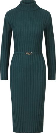 Apart Fashion APART Midistrickkleid mit G&uuml;rtel, dunkelgr&uuml;n, 34