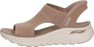Skechers Femme, Sport, Brun, Taille: 39 EU Slip-Ins : Sandale Arch Fit 2.0