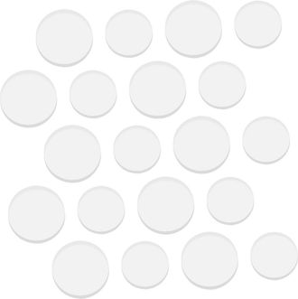 Angoily 20 St&uuml;ck Teiliges Transparente Glas Tisch Abstandshalter rutschfeste Gummipads Saugnapff&ouml;rmige Anti rutsch Schutzpuffer f&uuml;r Glastische ohne Klebstoff