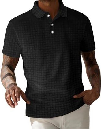 Generic Chemise basique douce et confortable pour homme, coupe classique, style d&eacute;contract&eacute;, vintage, avec boutons, l&eacute;ger, respirant, extensible, t-shirts dex