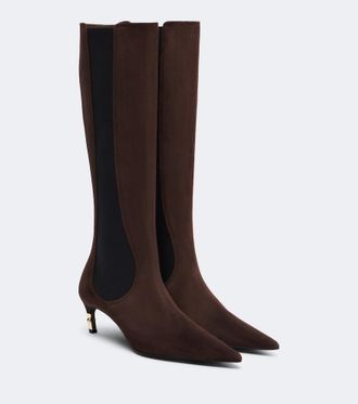 Gucci Bottes Eva en daim