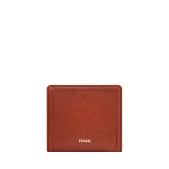 Fossil Womens Logan Bi-Fold Wallet, Red