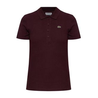 Lacoste Femme, Tops, Violet, Taille: 42 FR Polo Coton L.12.D C&ocirc;tel&eacute; Coupe Ajust&eacute;e