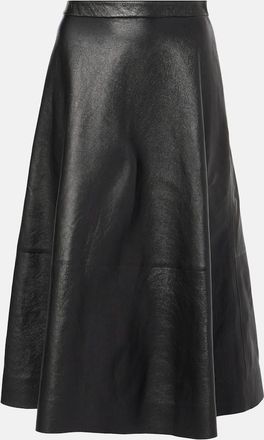 Balenciaga Midirock aus Leder