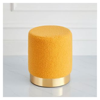 Generic Make-up-Stuhl, gepolsterter Fußhocker, weicher Lammfleece-Stoff, vielseitiger Sitz für Wohnzimmer, Schlafzimmer, Sofa-Fußstütze, Schuhwechsel