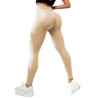 Generic Leggings &agrave; bande de r&eacute;sistance pour femme, taille haute avec bandes de r&eacute;sistance int&eacute;gr&eacute;es pour yoga, gym, entra&icirc;nement, kaki, XXL