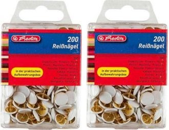 Herlitz Rei&szlig;n&auml;gel wei&szlig; 400 St&uuml;ck