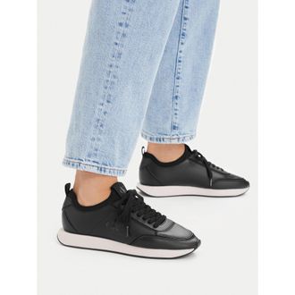 Calvin Klein Sneakers Calvin Klein Retro Runner Sock Panl Lth Neo HW0HW03118 Schwarz