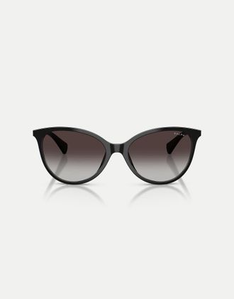 Ralph Lauren Phantos lunettes de soleil avec verres gris en noir brillant